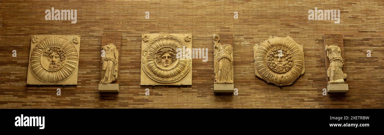 Display of Roman artifacts at the National Museum of Roman Art in ...