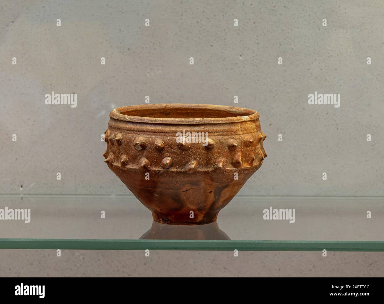 Ancient Roman Ceramic Bowl with Textured Design Stock Photo - Alamy