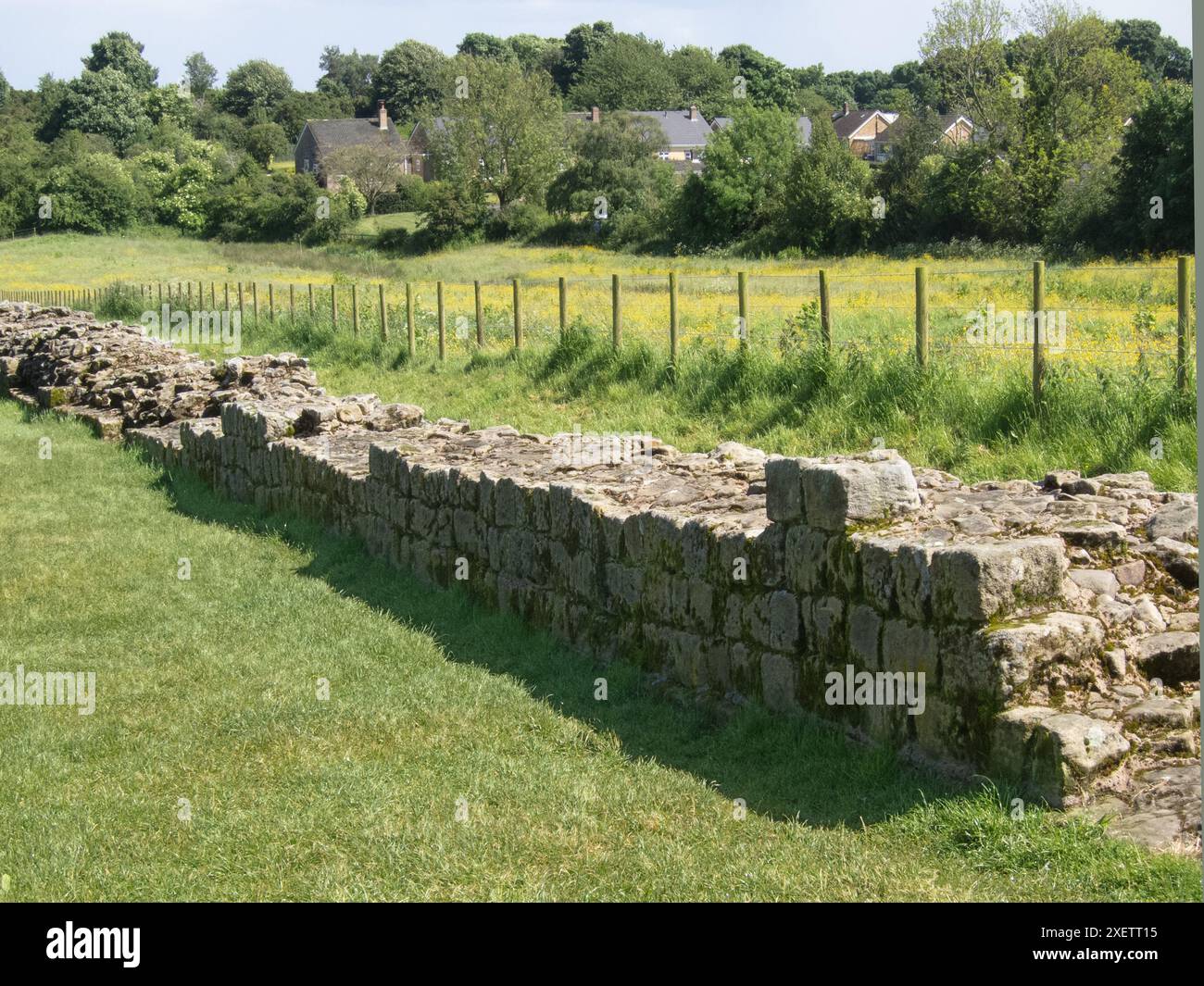 Hadrian's Wall,122 AD, a former defensive fortification of the Roman ...
