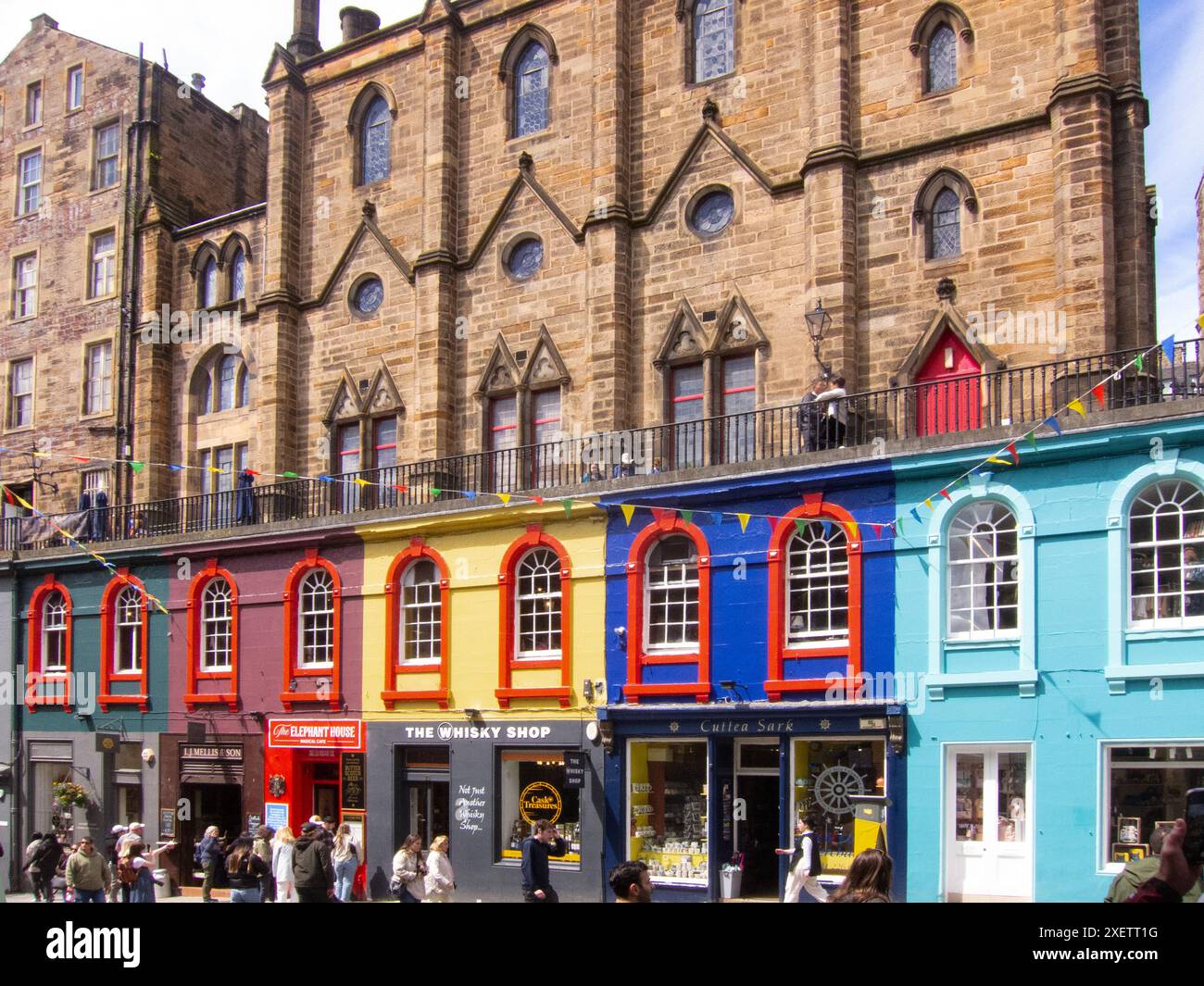 Old Town Edinburgh, with its old and newer buildings. Edinburgh ...