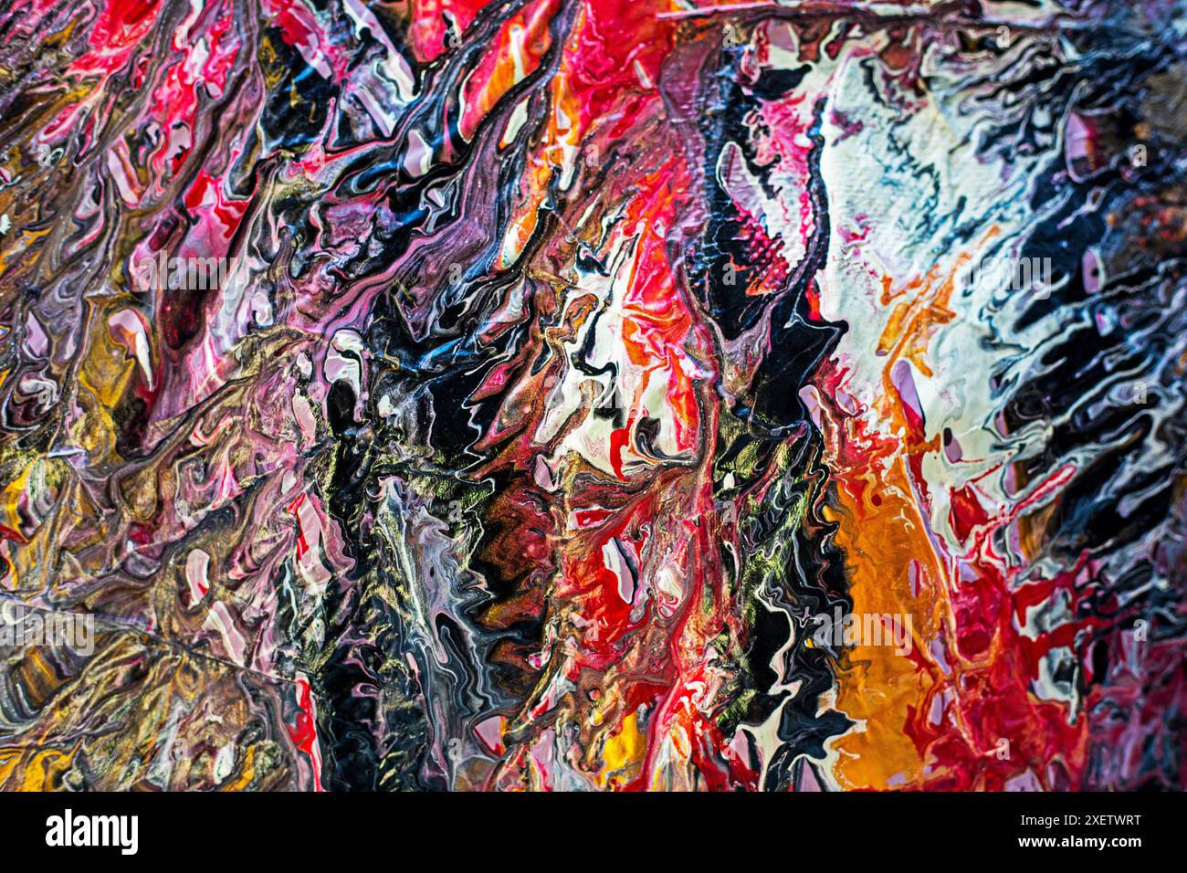 abstract expressive multi-colored background in a modern interior ...