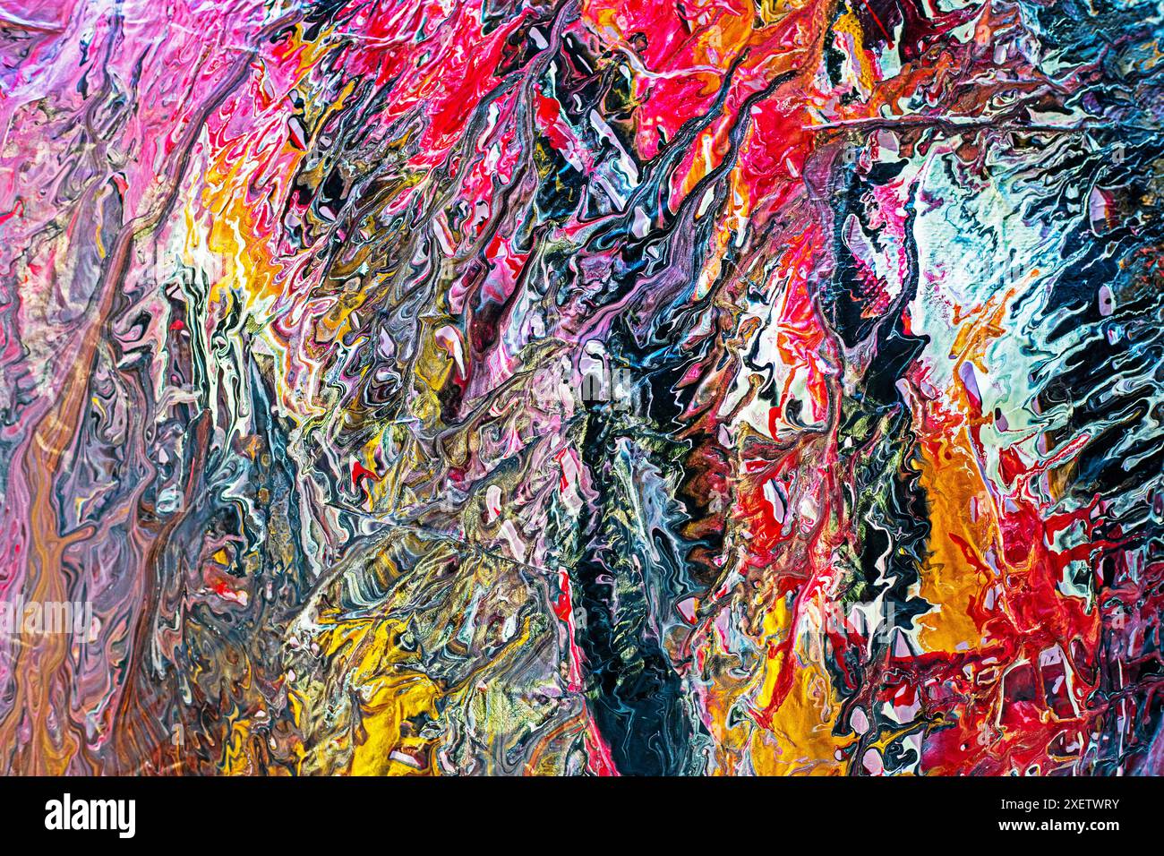 abstract expressive multi-colored background in a modern interior ...