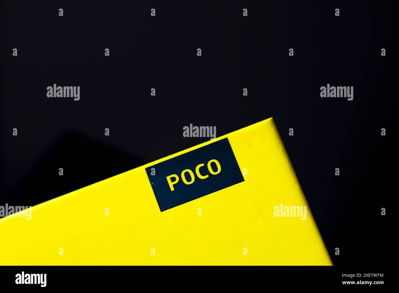 In this photo illustration, the logo of POCO, a Chinese smartphone ...
