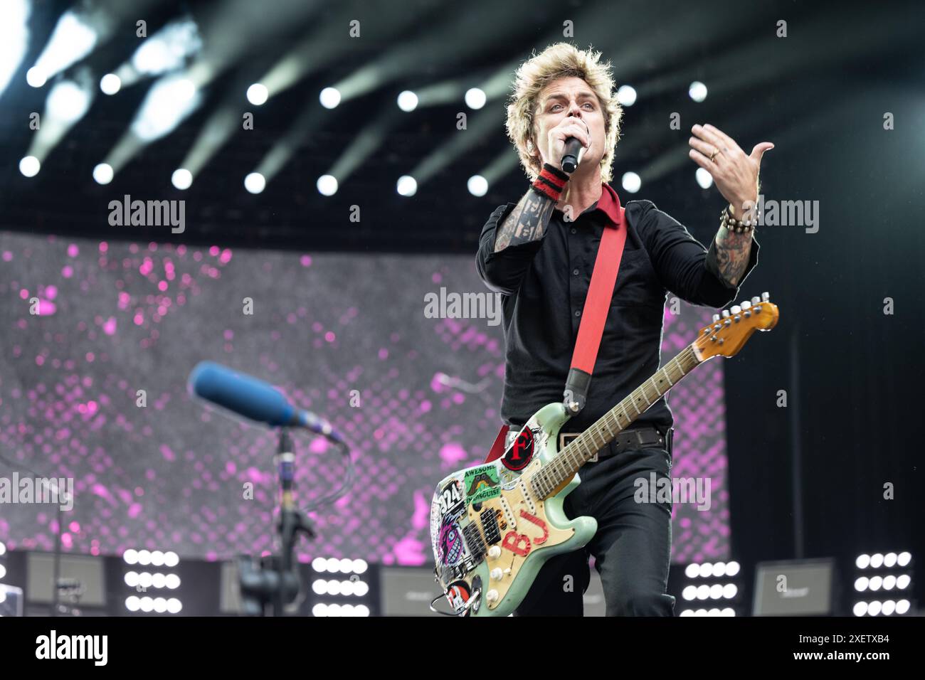London, UK. 29th June, 2024. Billie Joe Armstrong of Green Day on stage ...
