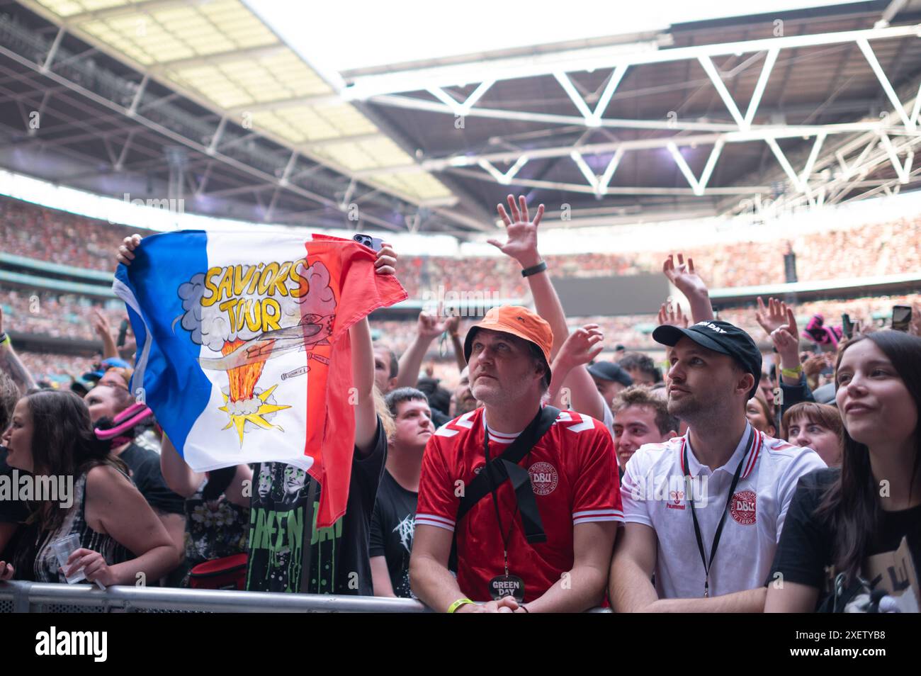 Green Day in Concert at Wembley Stadium Fans at Wembley Stadium, London ...