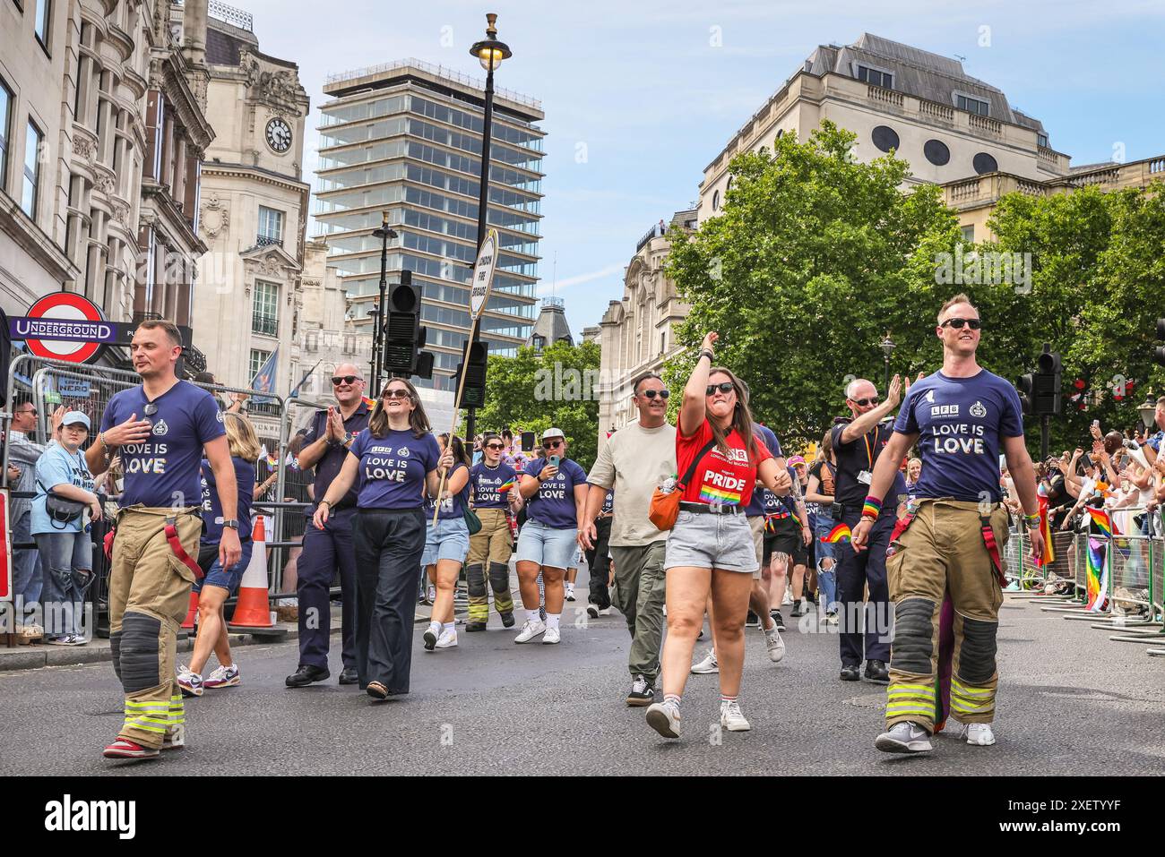 London, UK. 29th June, 2024. The London Fire Brigade with their large ...