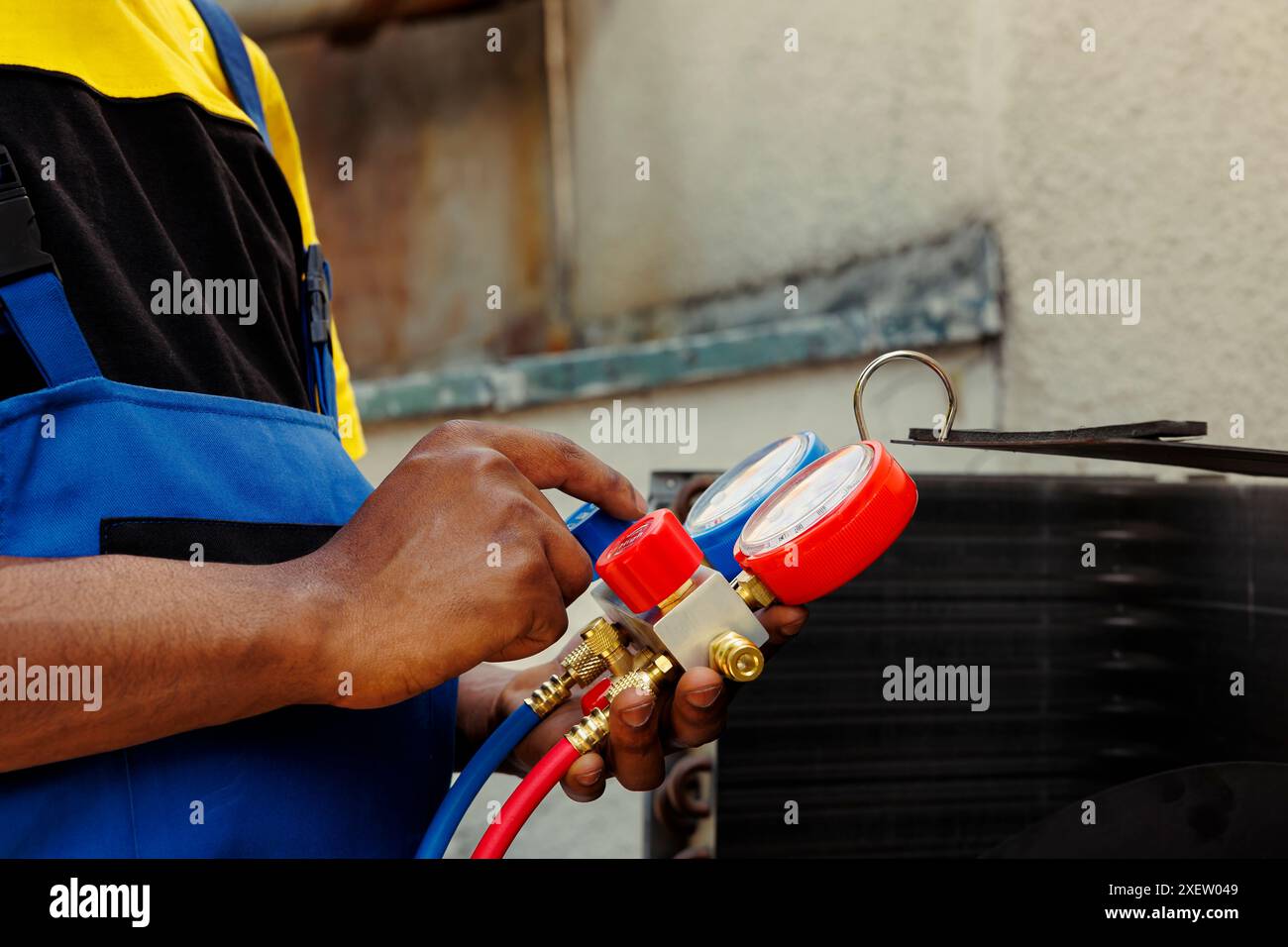 Close up of manometers able to detect hvac system moisture intrusion ...