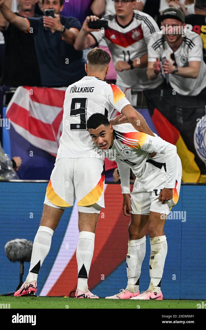 Dortmund, Germany. 29th June, 2024. Soccer: European Championship, Germany - Denmark, final ...