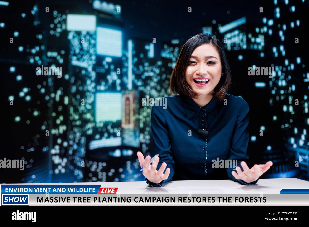 Reporter presents planting trees campaign to save environment and ...