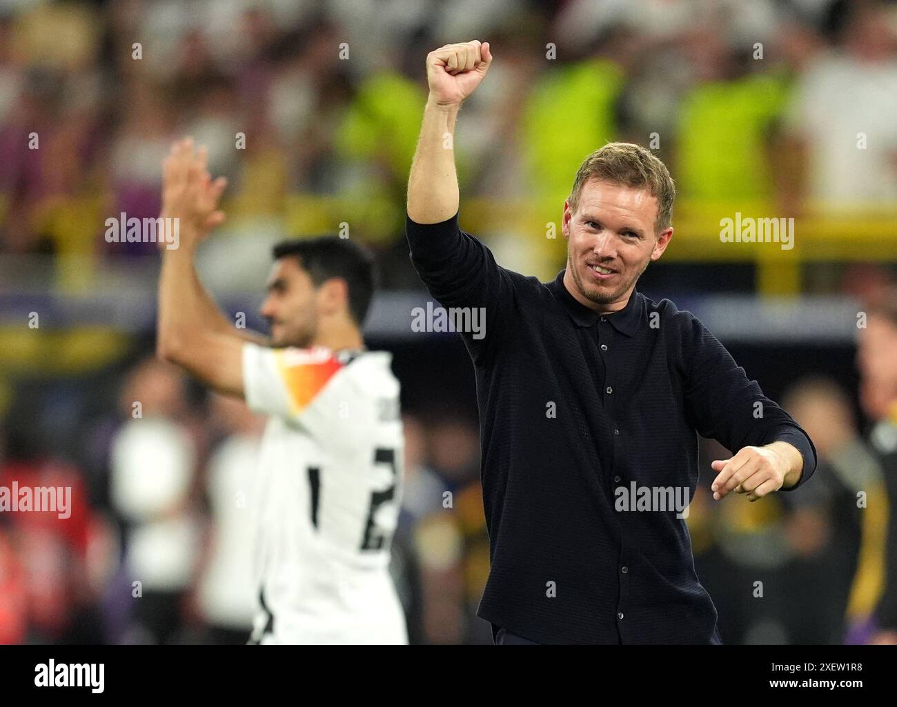 Germany manager Julian Nagelsmann celebrates following the UEFA Euro ...