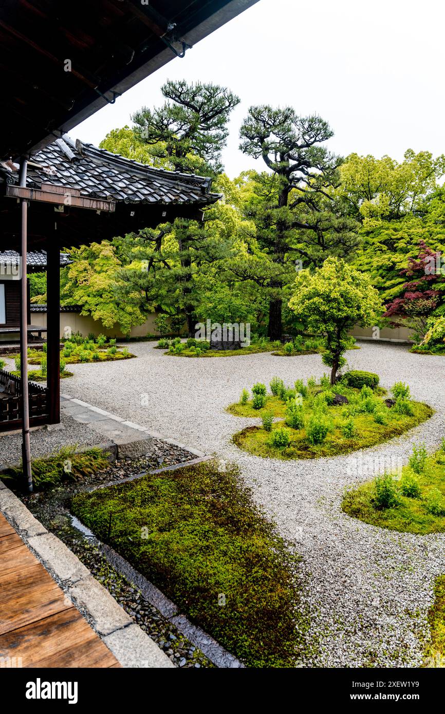 The rock garden called "Genji Garden" of Rozan-ji temple, Tendai ...
