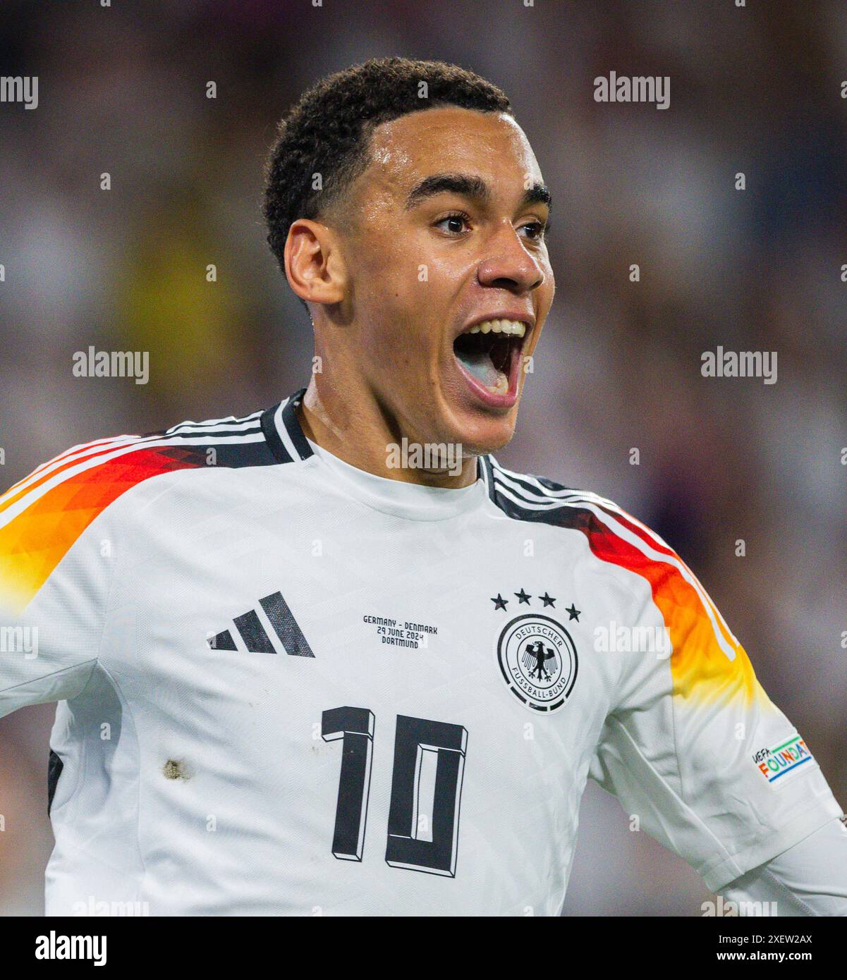 Dortmund, Germany. 29th Jun 2024. Goal celebration: Jamal Musiala (DFB ...