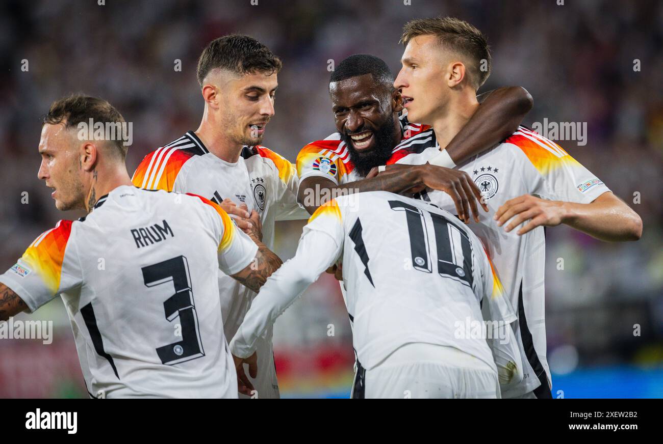 Dortmund, Germany. 29th Jun 2024. Goal celebration: David Raum (DFB ...