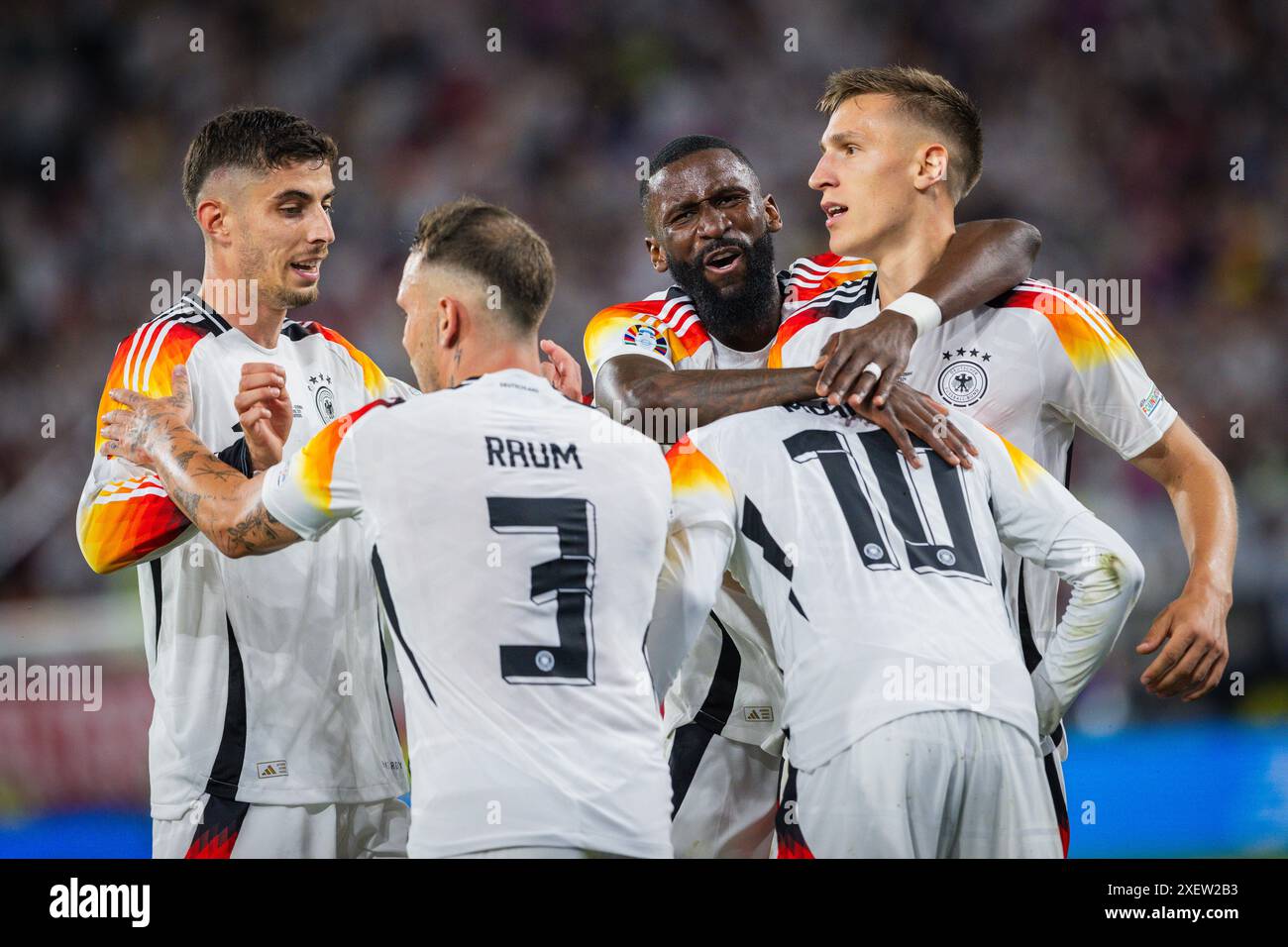 Dortmund, Germany. 29th Jun 2024. Goal celebration: David Raum (DFB ...