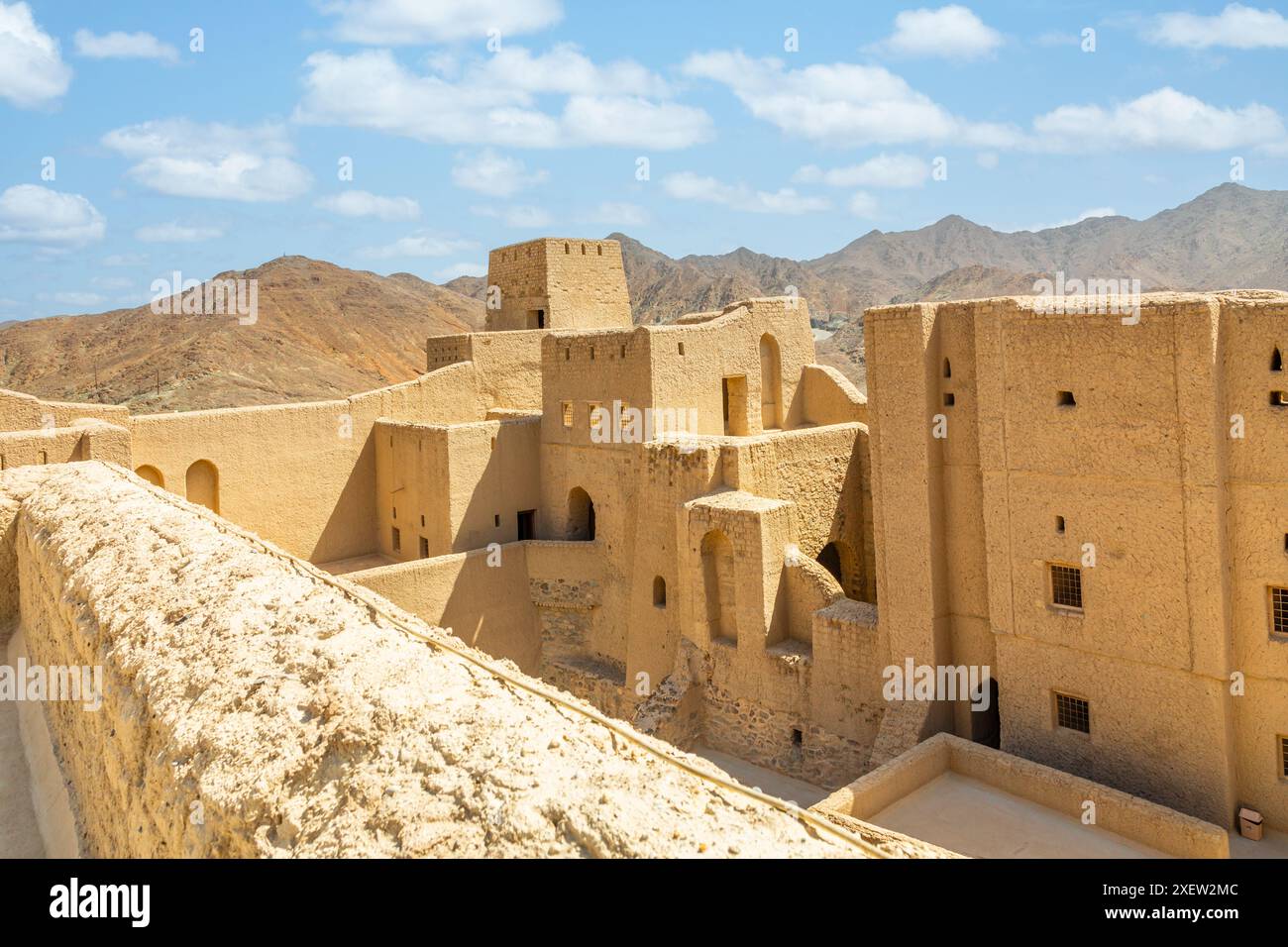 Bahla arabian citadel fort inner yard streets and bastions Bahla, Oman ...