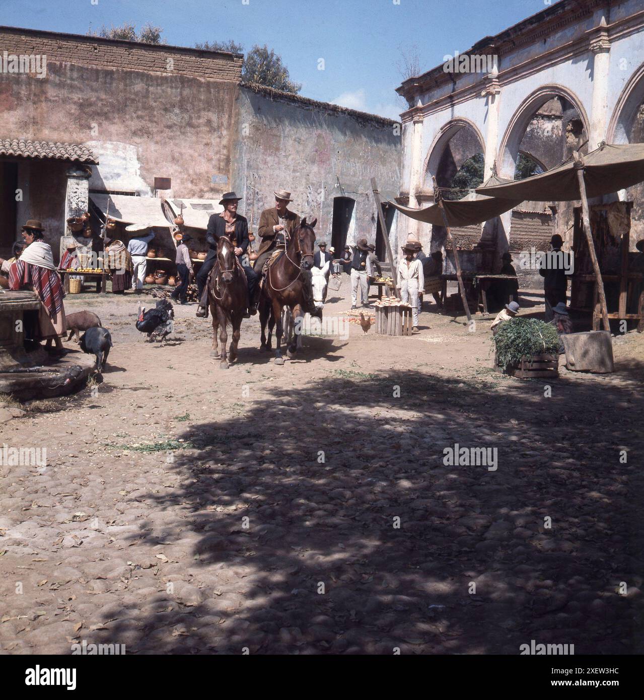 ROBERT REDFORD and PAUL NEWMAN in a scene from BUTCH CASSIDY AND THE ...
