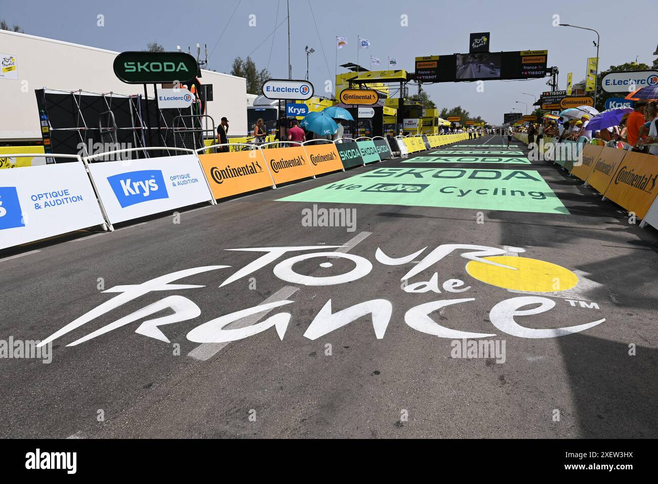 the Tour of France on the streets of Rimini (Rimini) during Stage 1 ...