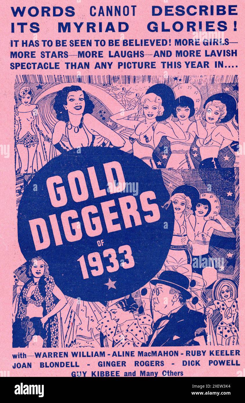 Ad art for GOLD DIGGERS OF 1933 Director MERVYN LeROY Musical Numbers ...