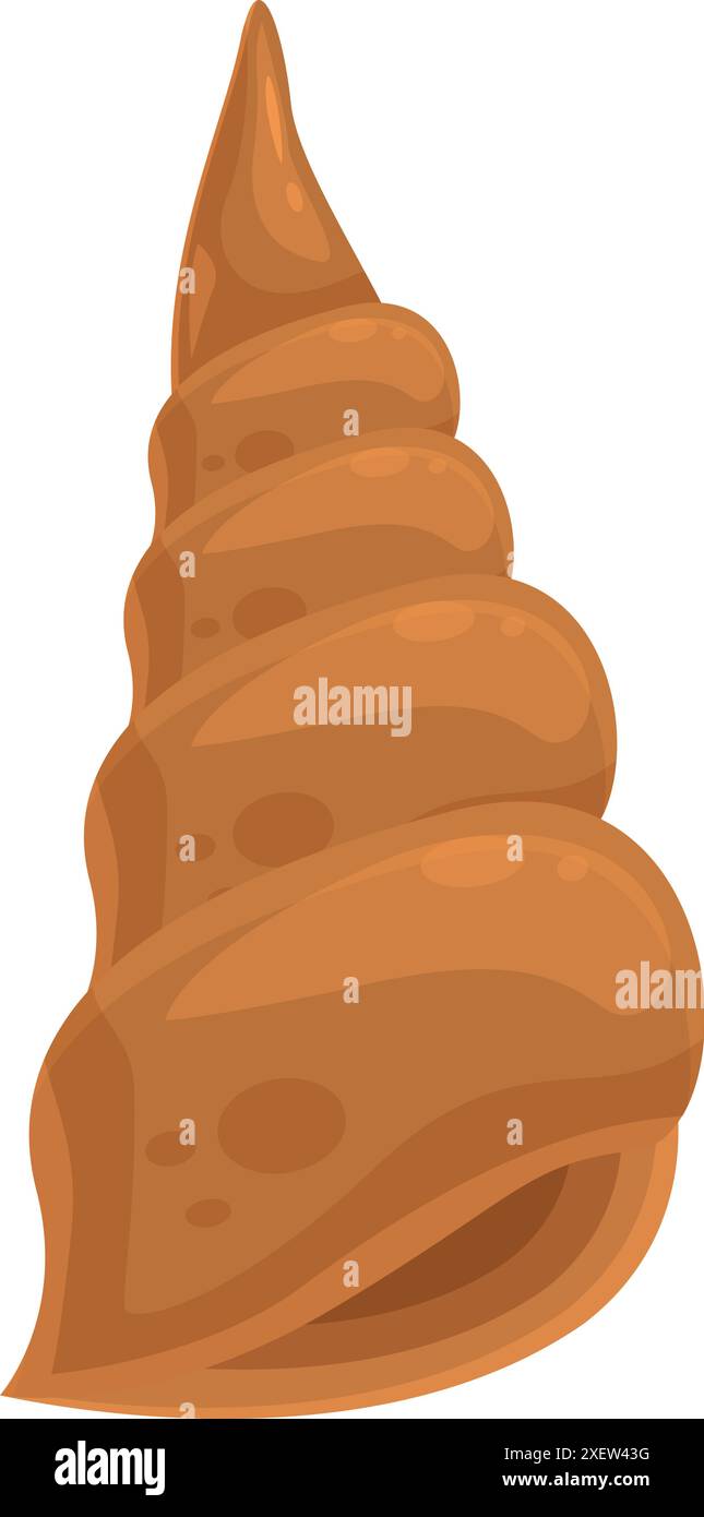 Beautiful brown spiral seashell isolated on white background Stock ...