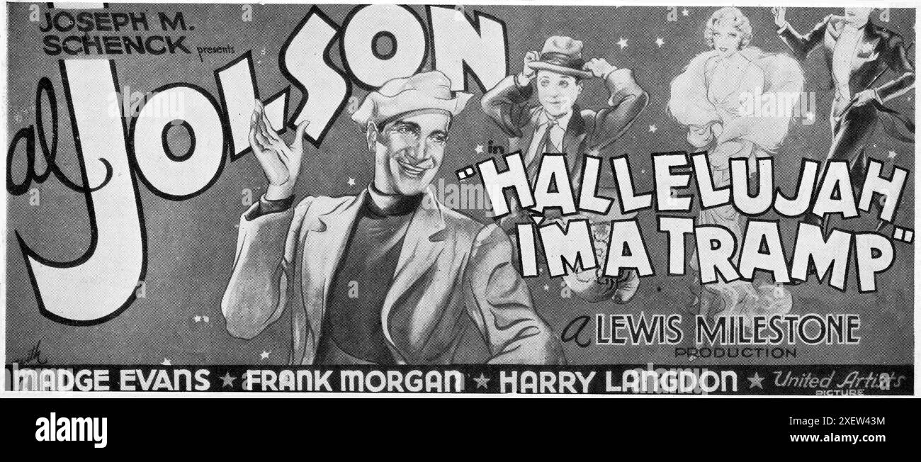 Pressbook ad for the 48 Sheet poster for HALLELUJAH, I'M A BUM aka ...