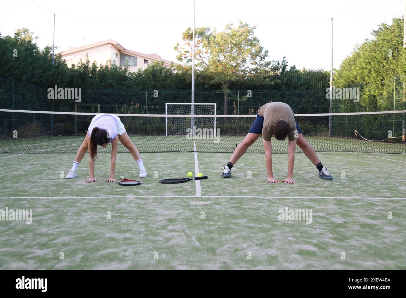 Recovery stretching exercises after game hi-res stock photography and ...
