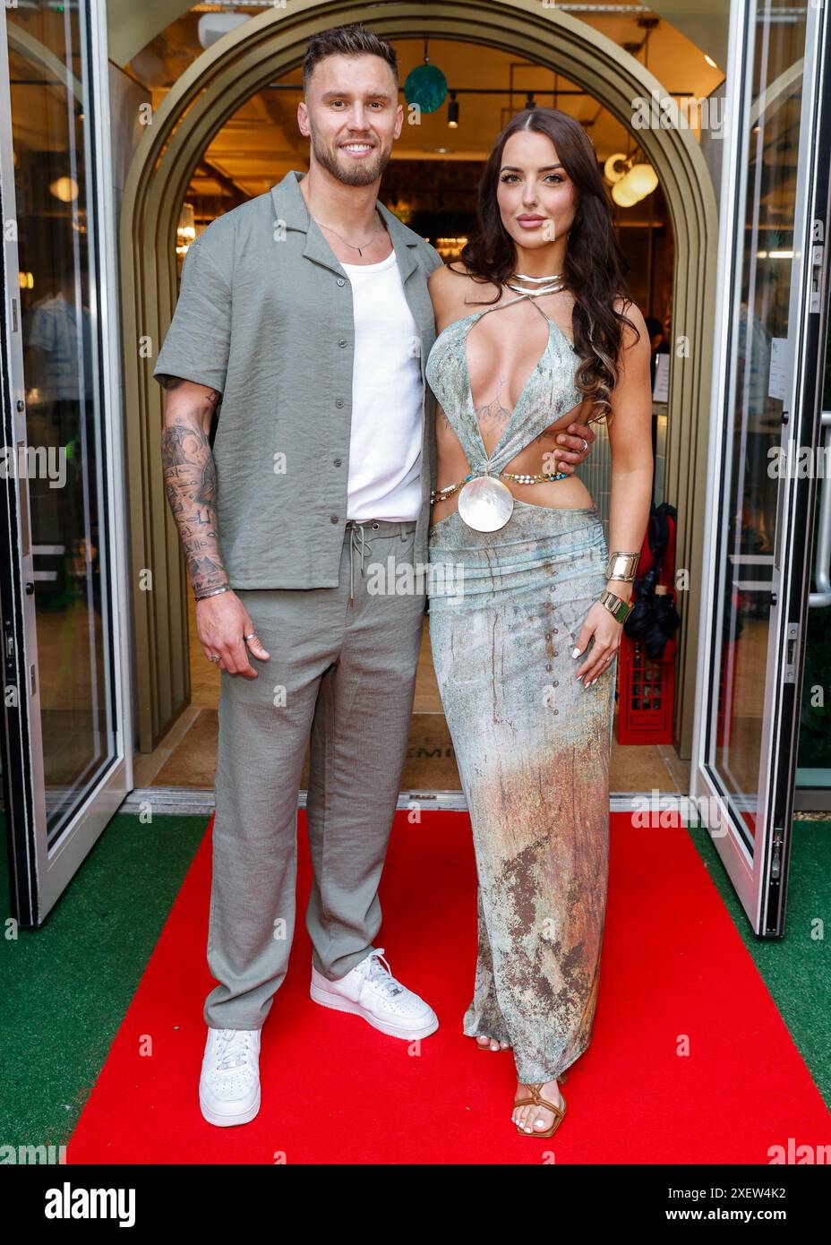 Amy Day attends the Lady Wimbledon's Big Fat Wimbledon Tennis Party held at the Efes Premium ...