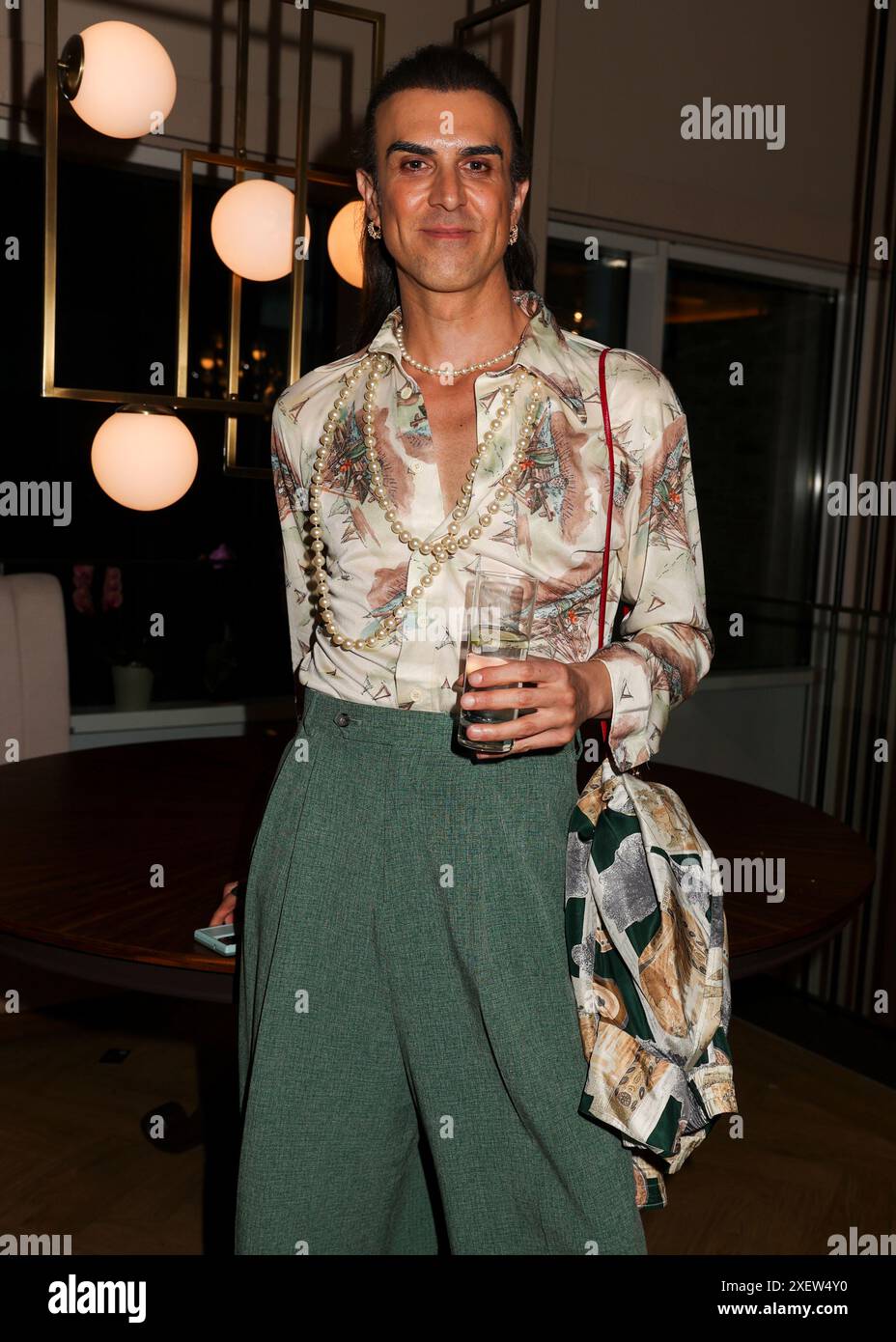 Ozgen Ozgech attends the Lady Wimbledon's Big Fat Wimbledon Tennis Party held at the Efes ...