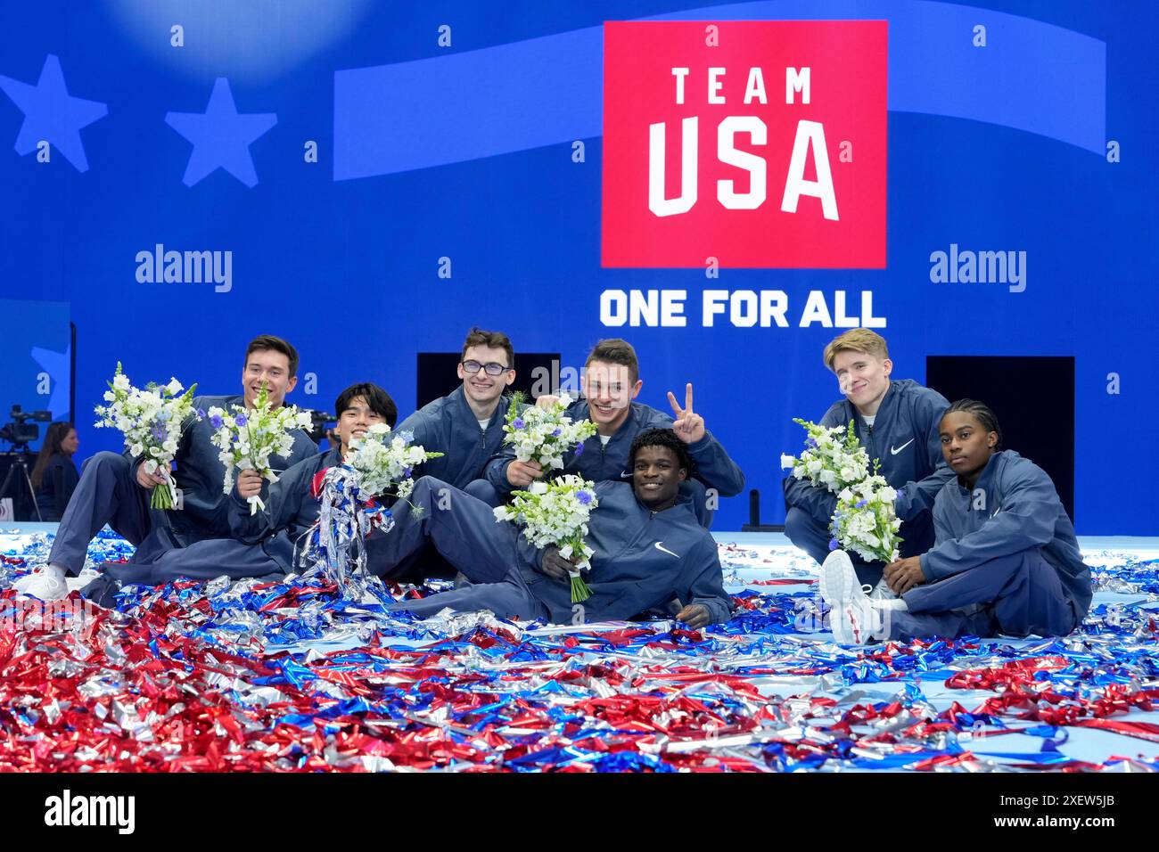 From left to right, Brody Malone, Asher Hong, Stephen Nedoroscik, Paul ...