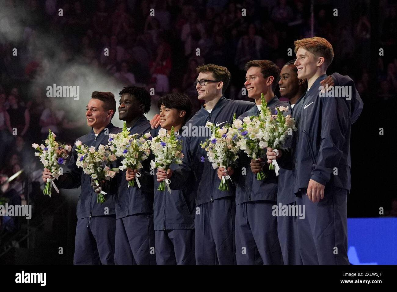 From left to right, Paul Juda, Frederick Richard, Asher Hong, Stephen ...