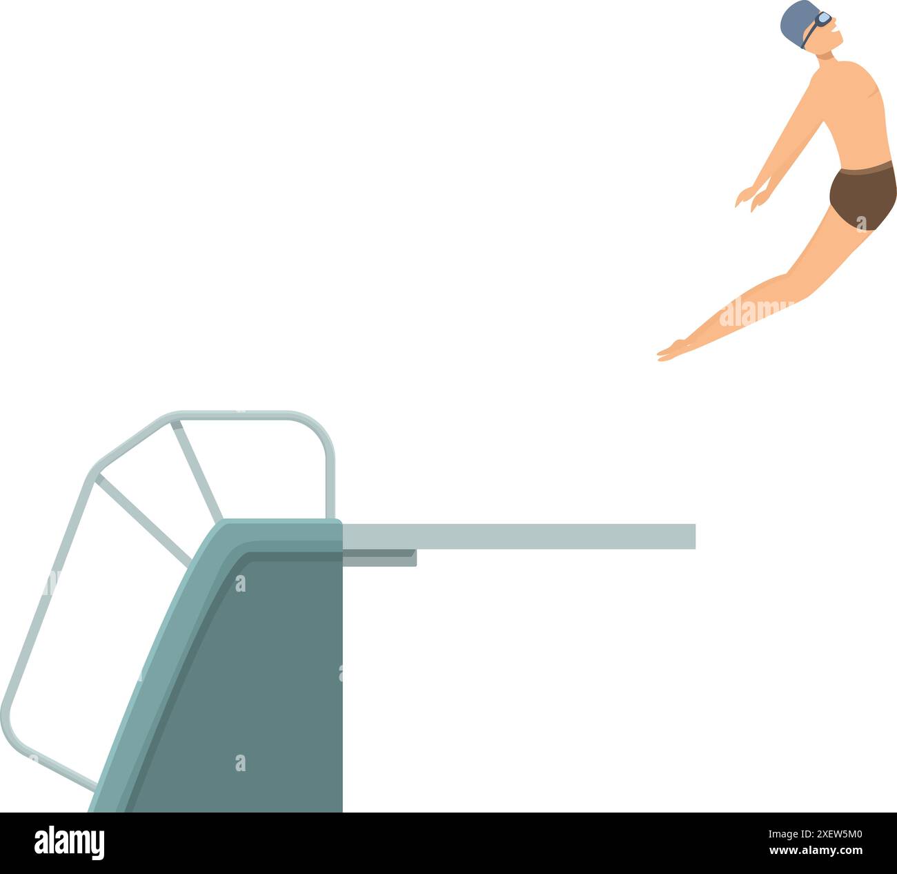 Olympic diving board view Stock Vector Images - Alamy