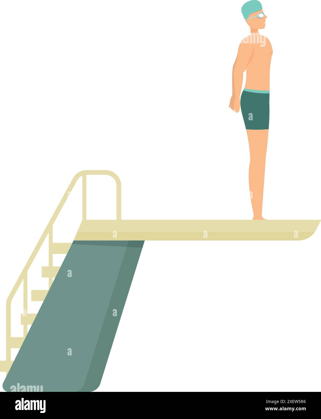 Diving board white side view Stock Vector Images - Alamy