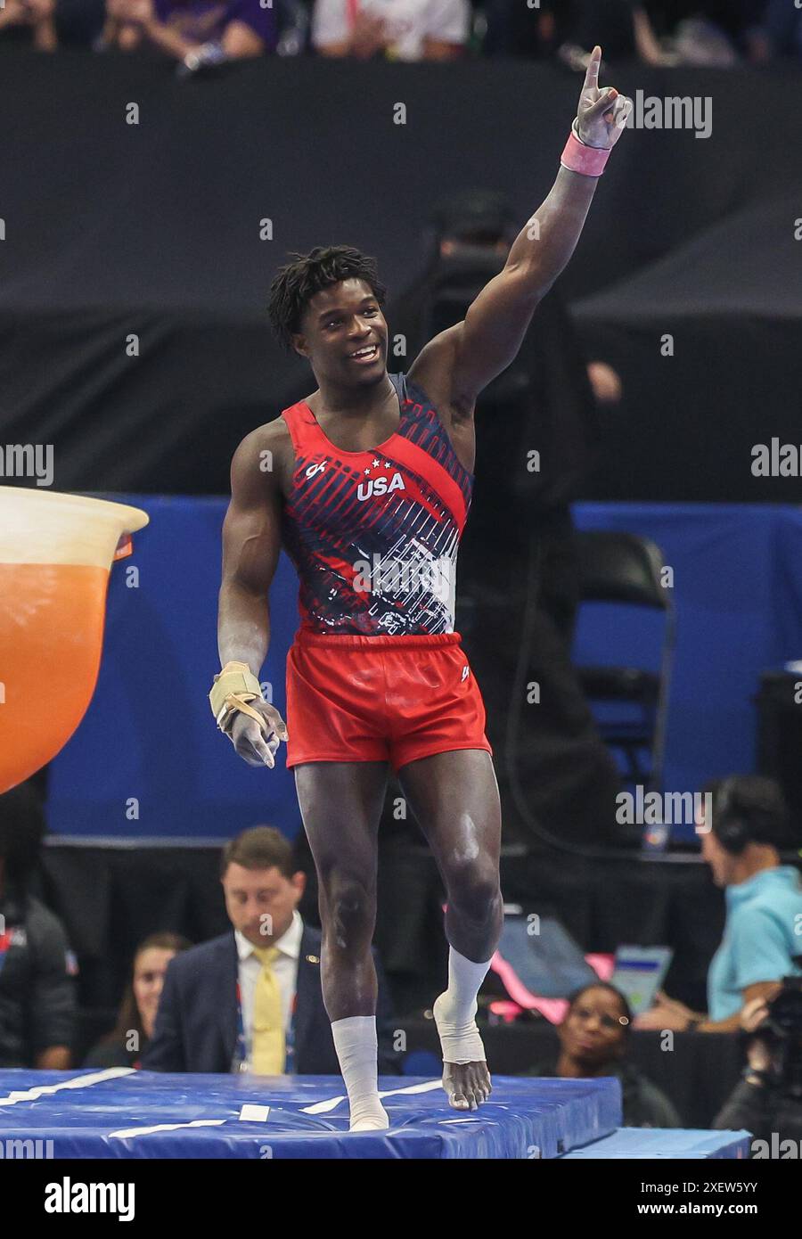 June 29, 2024: Frederick Richard signals to the crowd during the 2024 ...