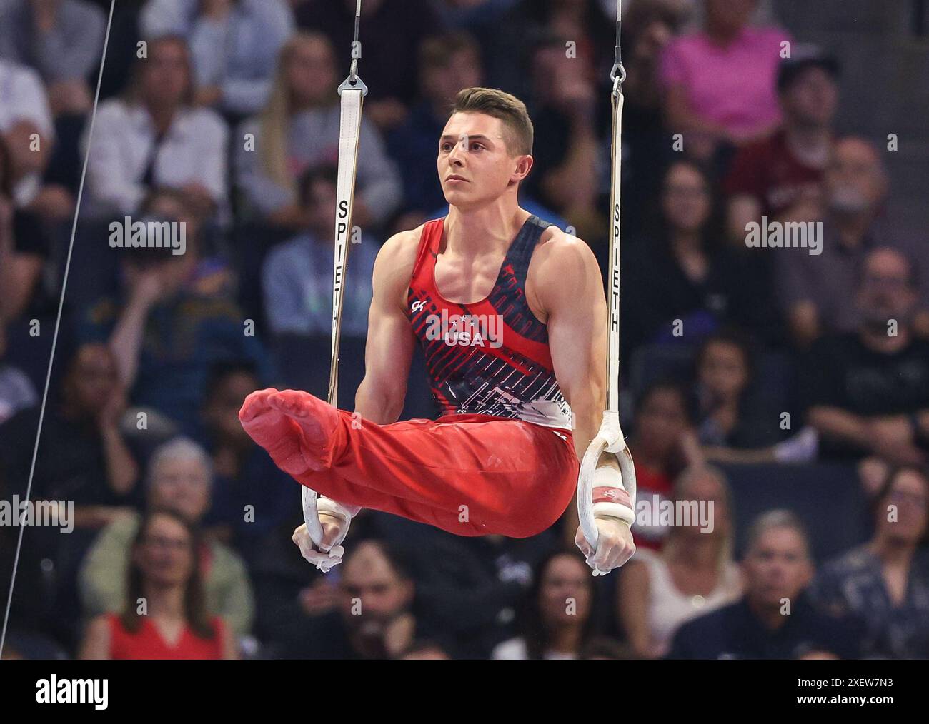 June 29, 2024: Paul Juda on the rings during the 2024 Gymnastics U.S ...
