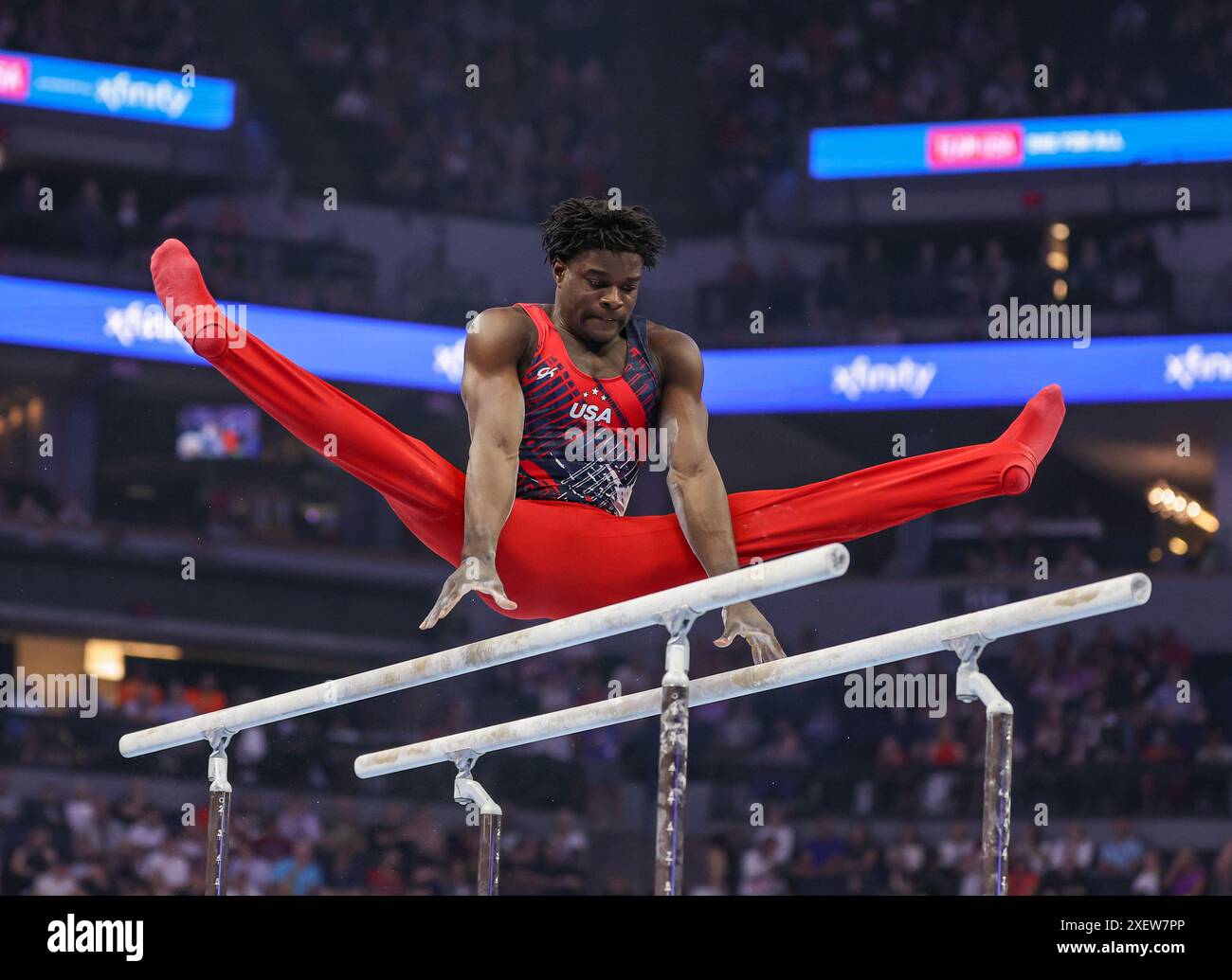 June 29, 2024: Frederick Richard on the parallel bars during the 2024 ...
