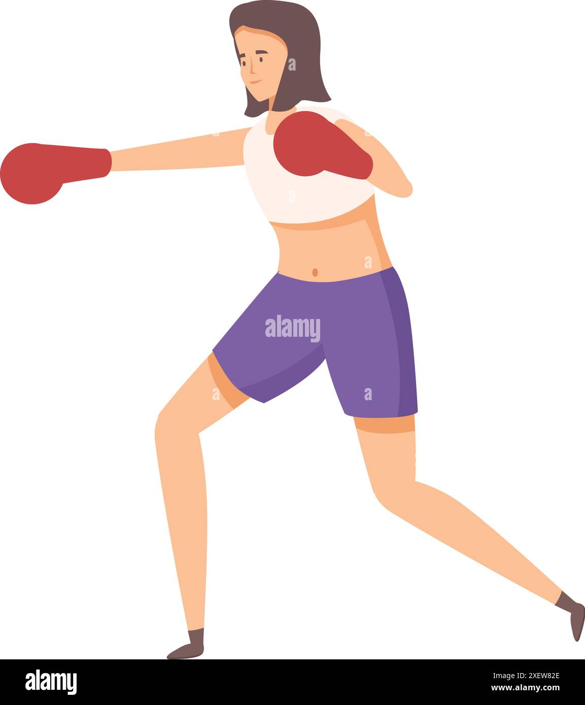 Female boxer action Stock Vector Images - Alamy