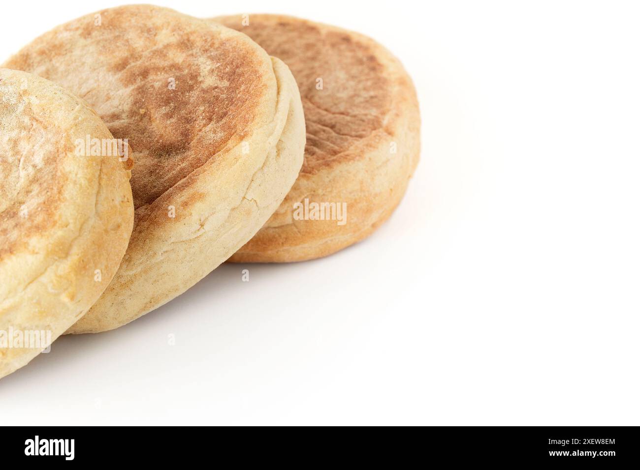 Bolo de caco. Traditional portuguese bread isolated on white Stock ...