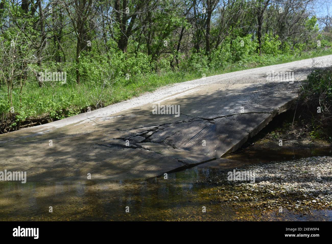 The low water bridge at the entrance to Paris Springs Access in ...