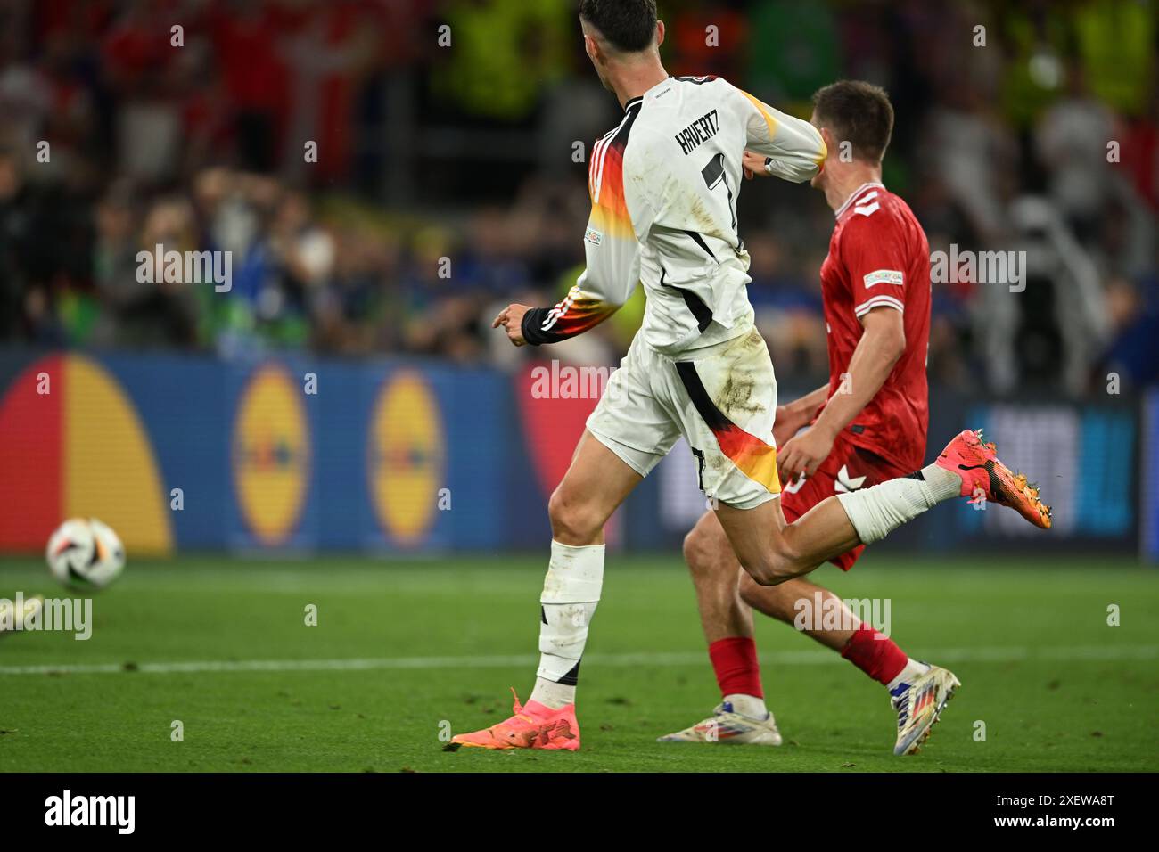 Kai Havertz (Germany)Joakim Maehle (Denmark) during the UEFA Euro ...