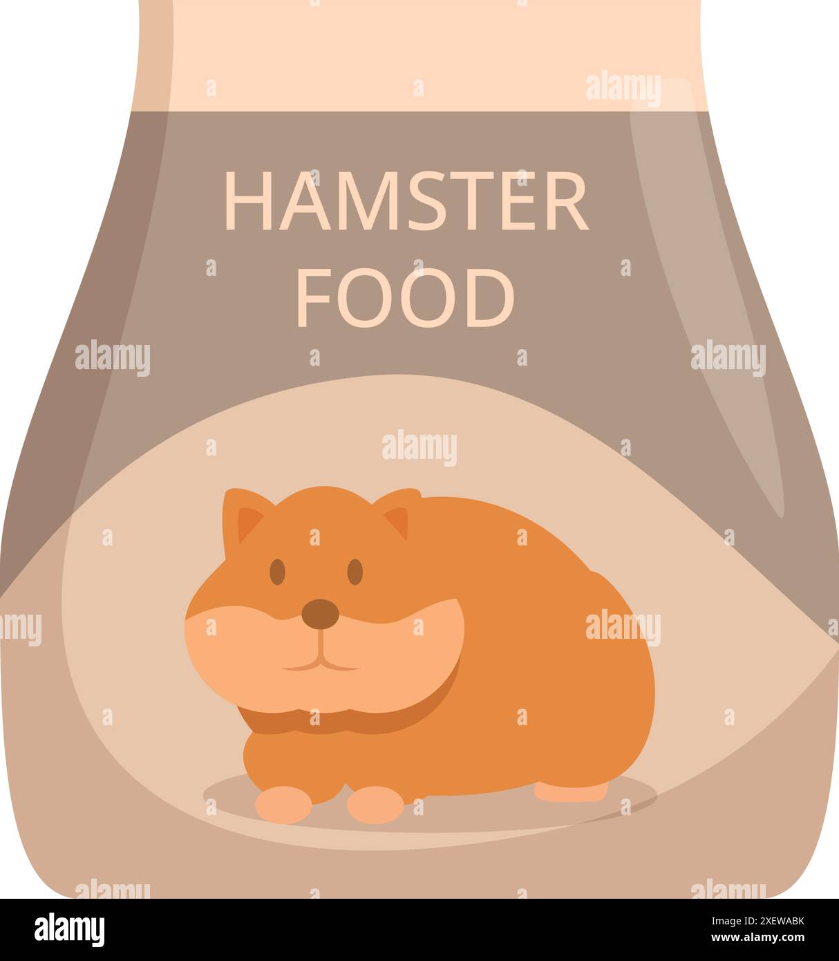 Hamster food packaging featuring a cute hamster illustration hi-res ...