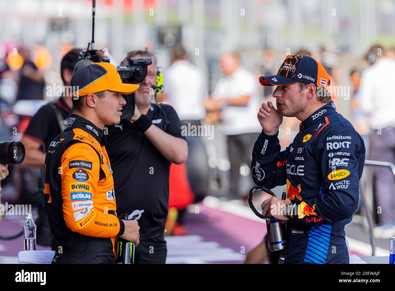 Red Bull Ring, Spielberg, Austria. 29.June.2024; Max Verstappen and ...