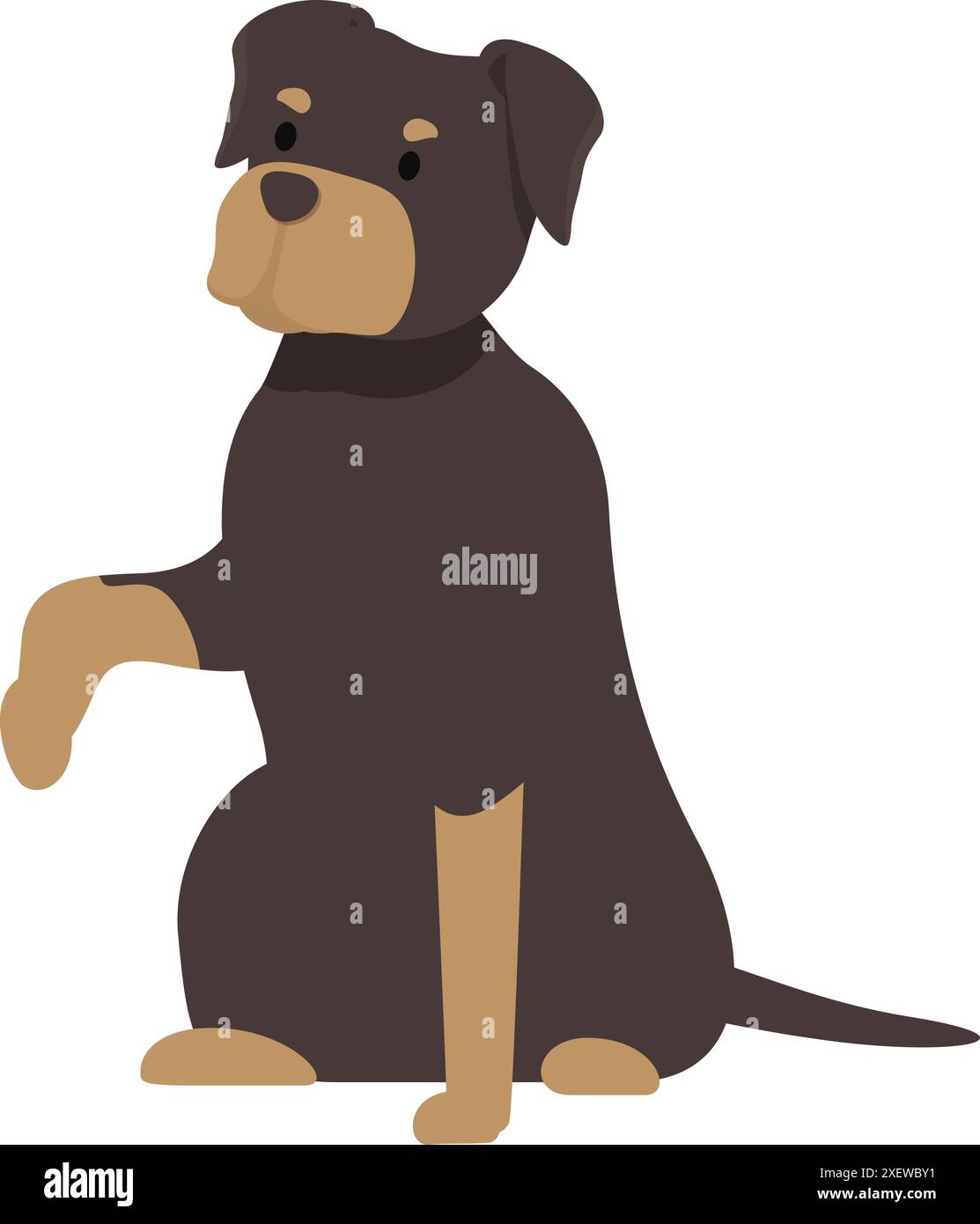 Black brown rottweiler dog Stock Vector Images - Alamy