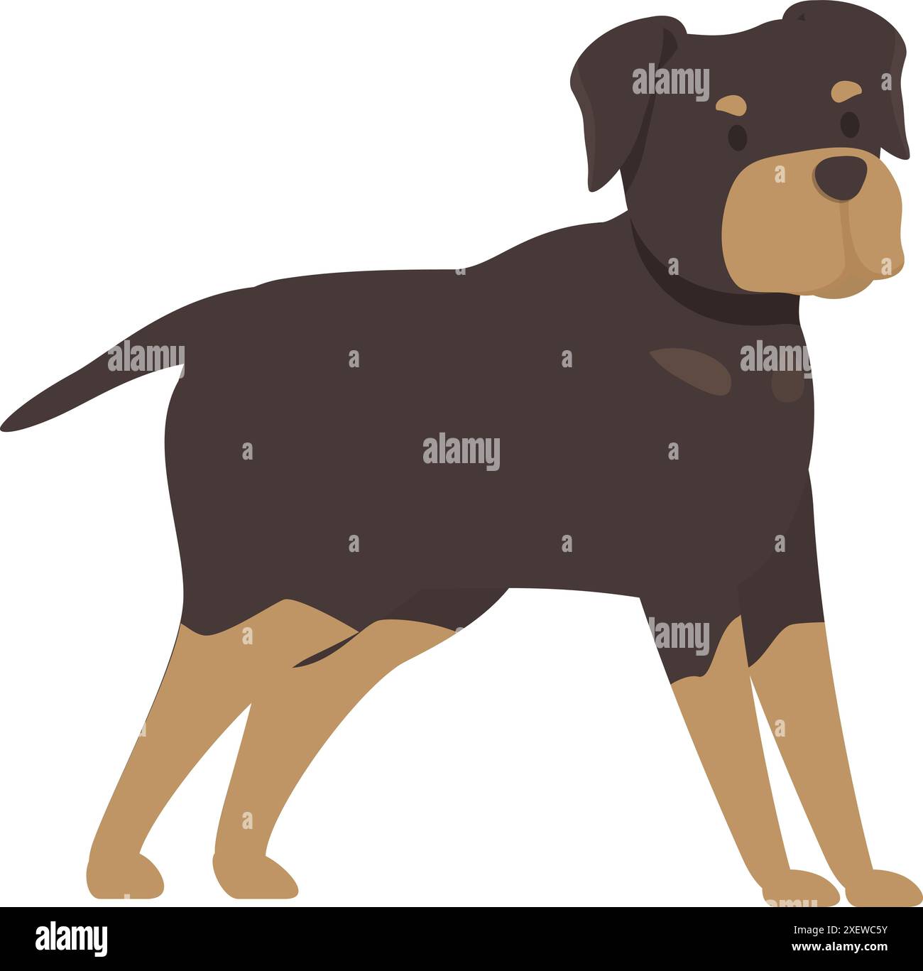 Obedient happy dog standing Stock Vector Images - Alamy