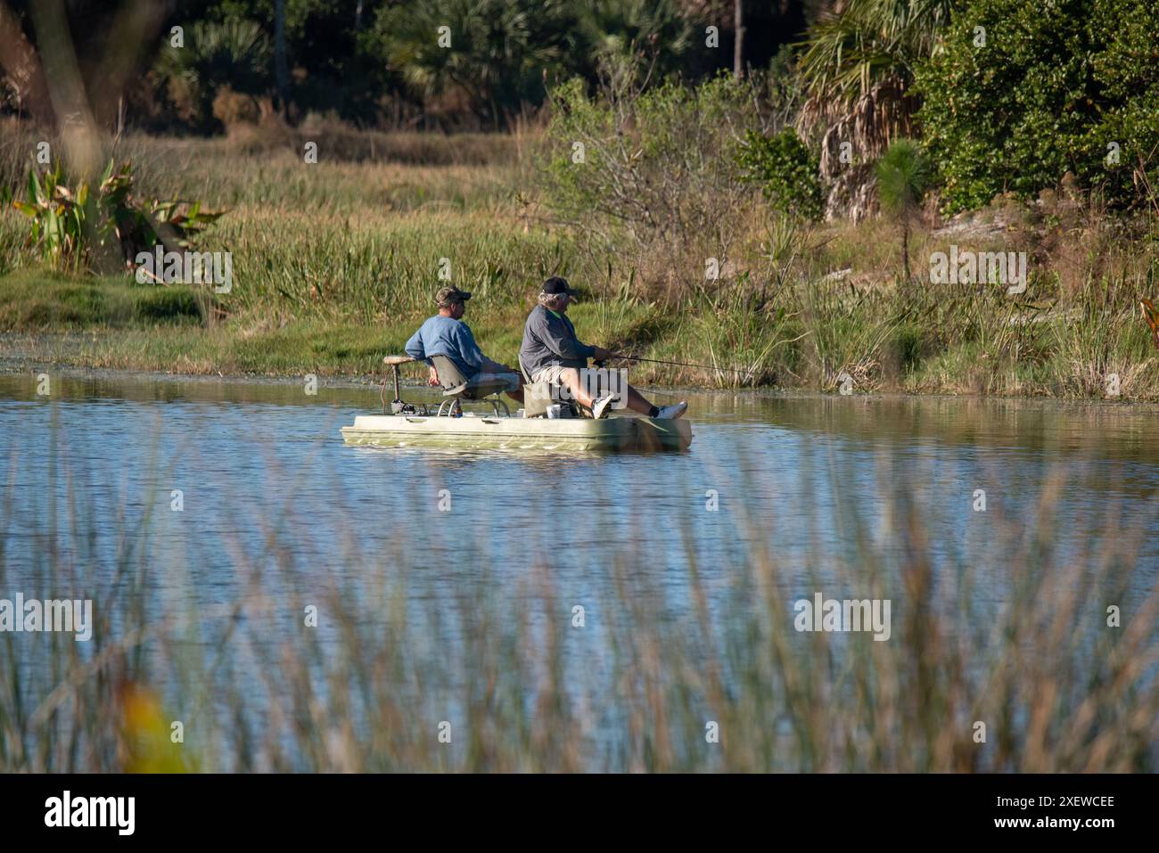 Fishing on river two rods hi-res stock photography and images - Alamy