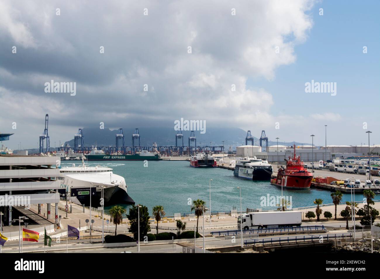 Port of Algeciras harbour, Algeciras, Spain Stock Photo - Alamy