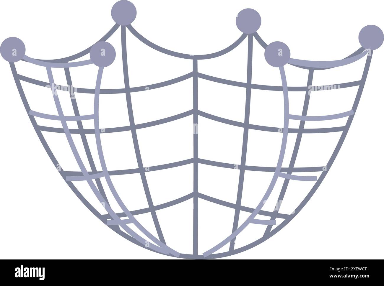 Metal climbing frame with grid for practicing climbing skills on a ...