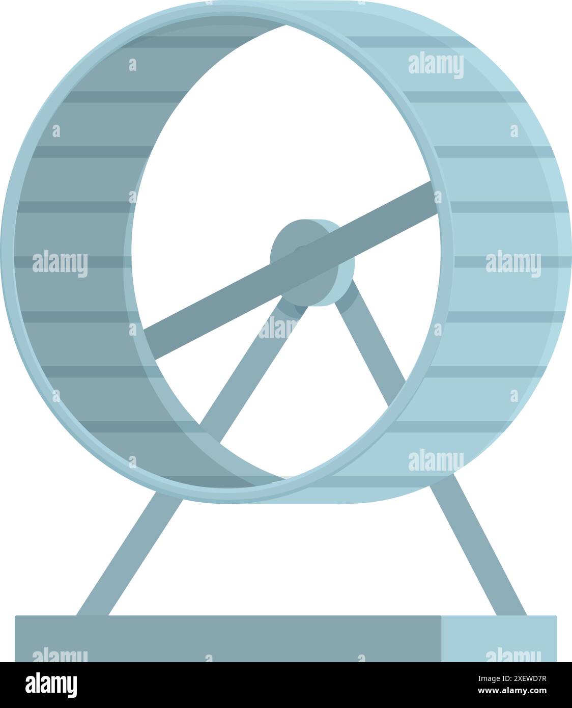 Classic metal hamster wheel is standing on a support structure Stock ...