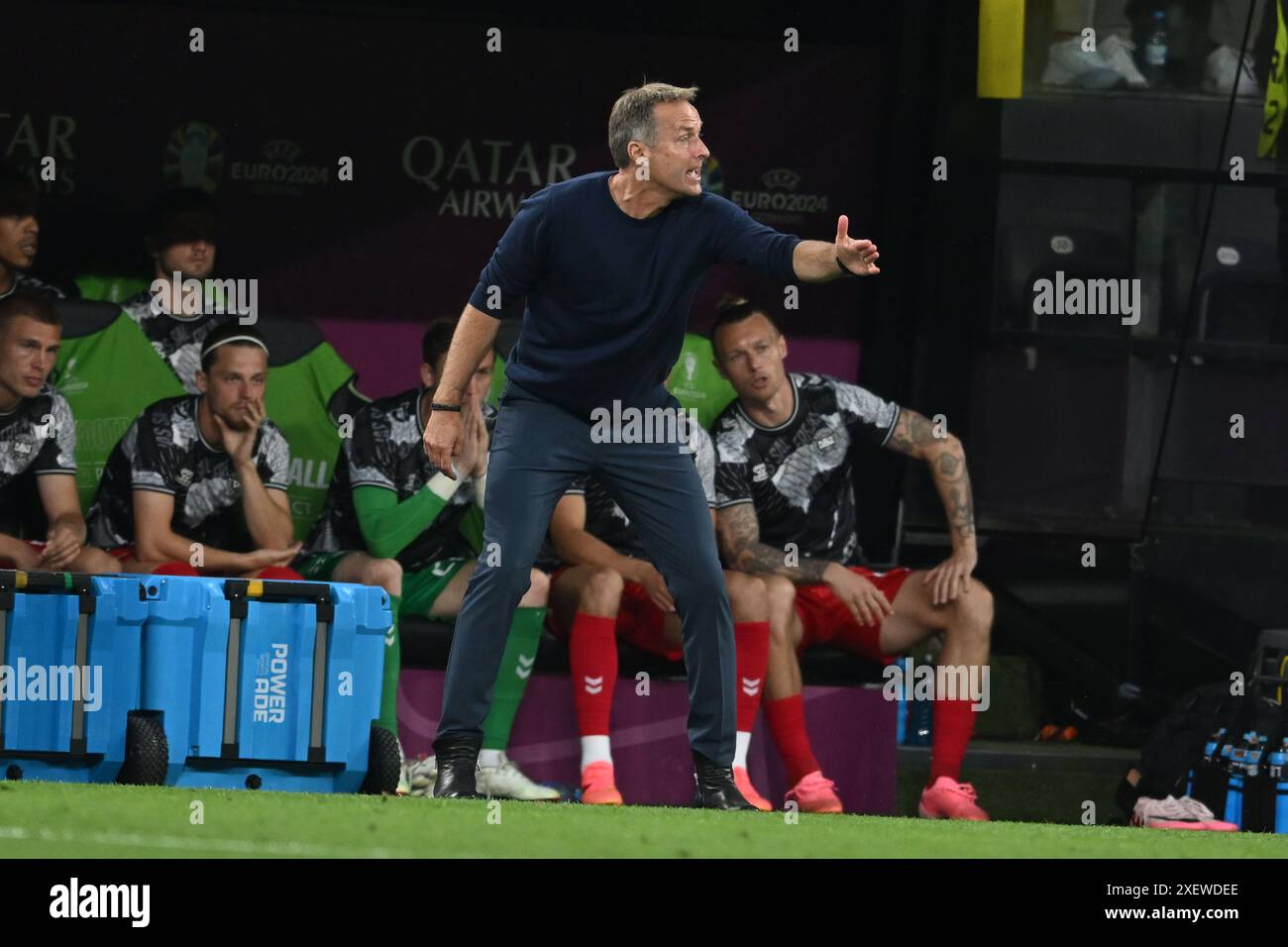 Kasper Hjulmand Coach (Denmark) during the UEFA Euro Germany 2024 match ...