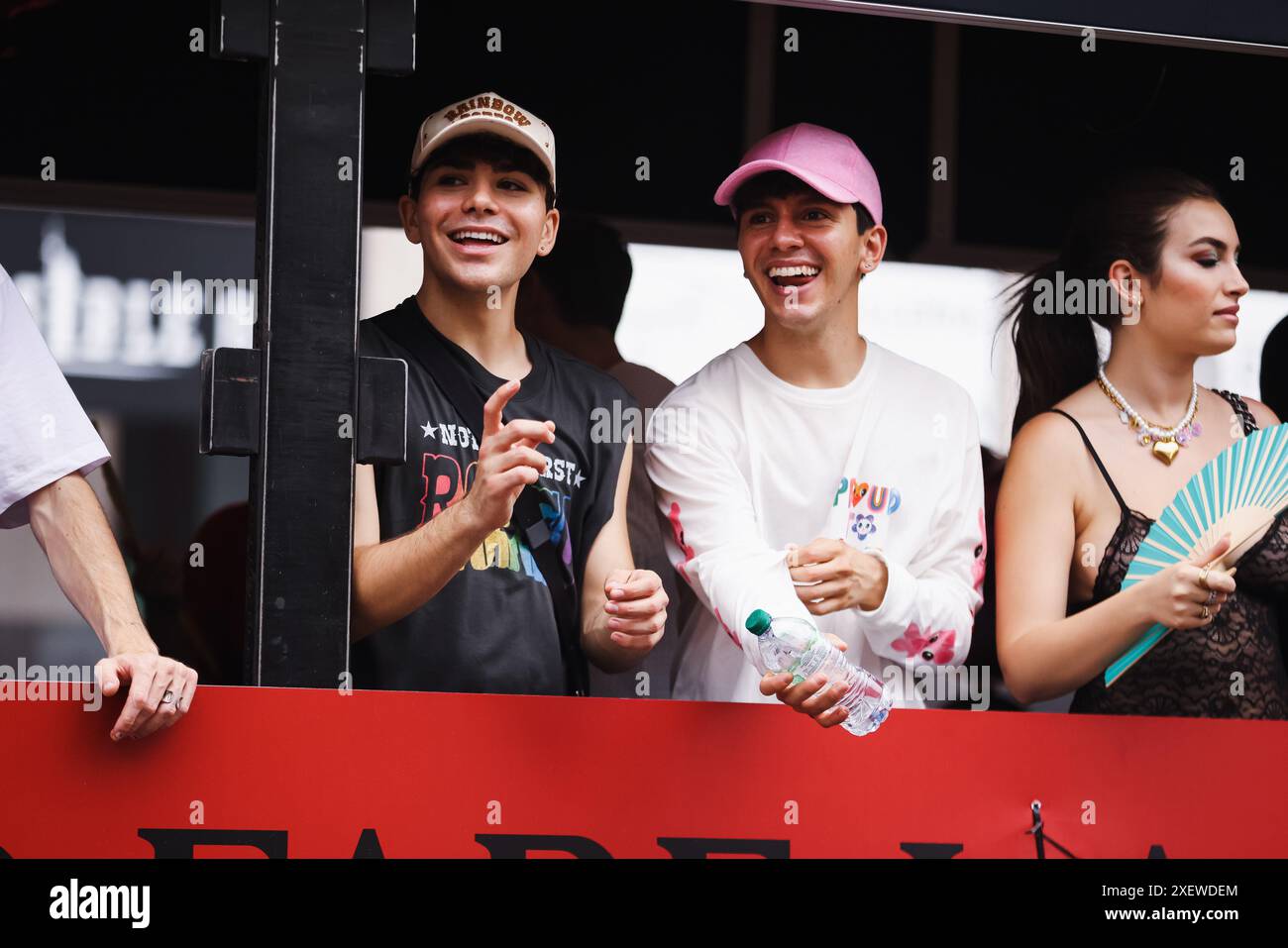 Milan, VIPs and influencers at the Milan Pride 2024 parade. In the ...