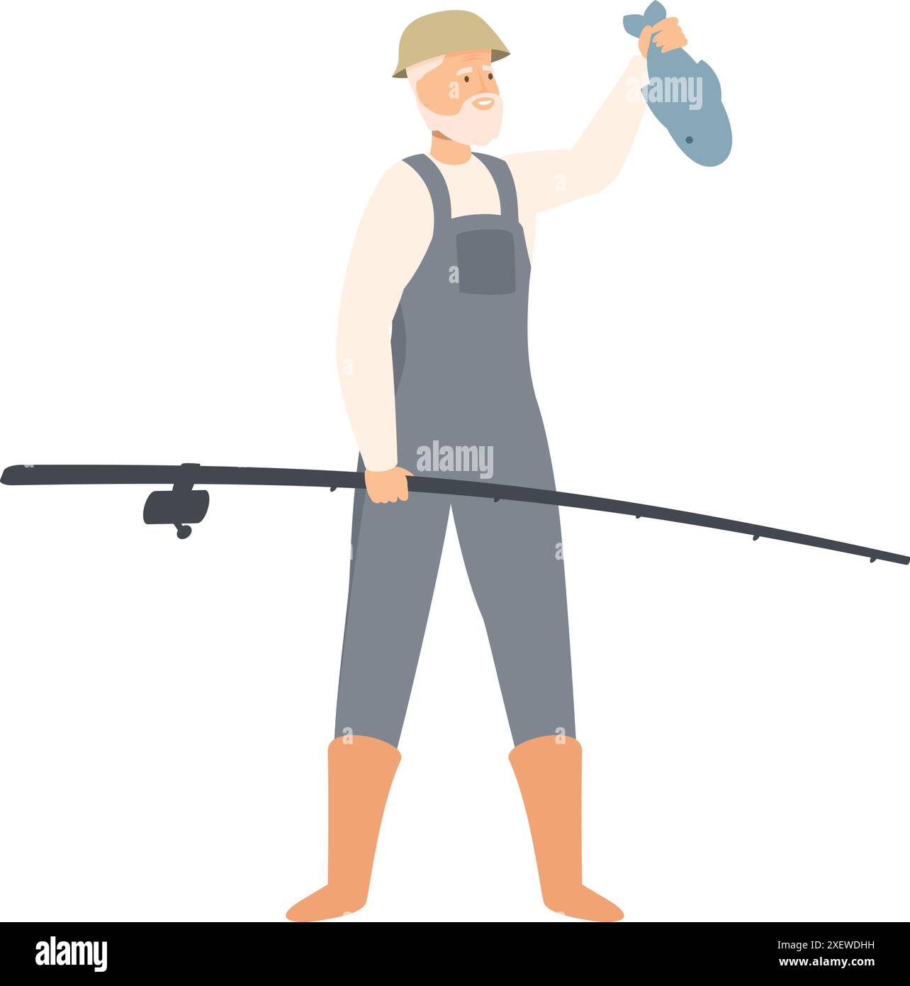 Fisherman overalls Stock Vector Images - Alamy