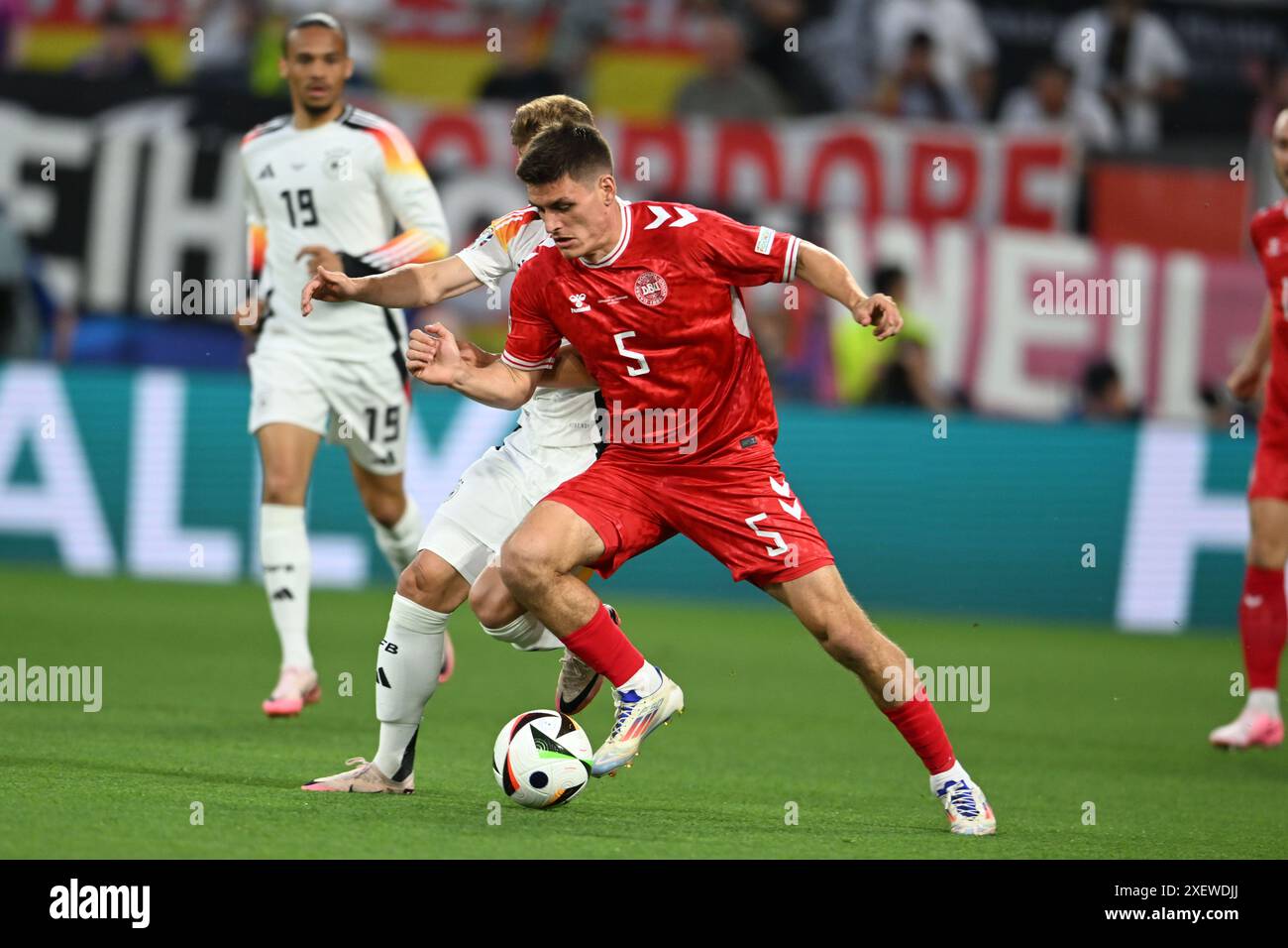 Joakim Maehle (Denmark)Joshua Kimmich (Germany) during the UEFA Euro ...